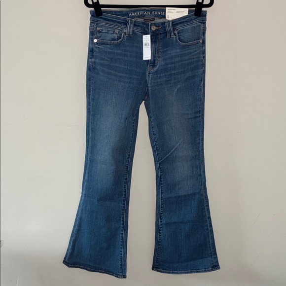 American Eagle Low Rise Flare Jeans Blue Haven
